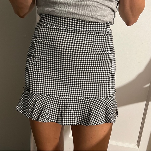 other | Skirts | Black White Checkered Skirt | Poshmark